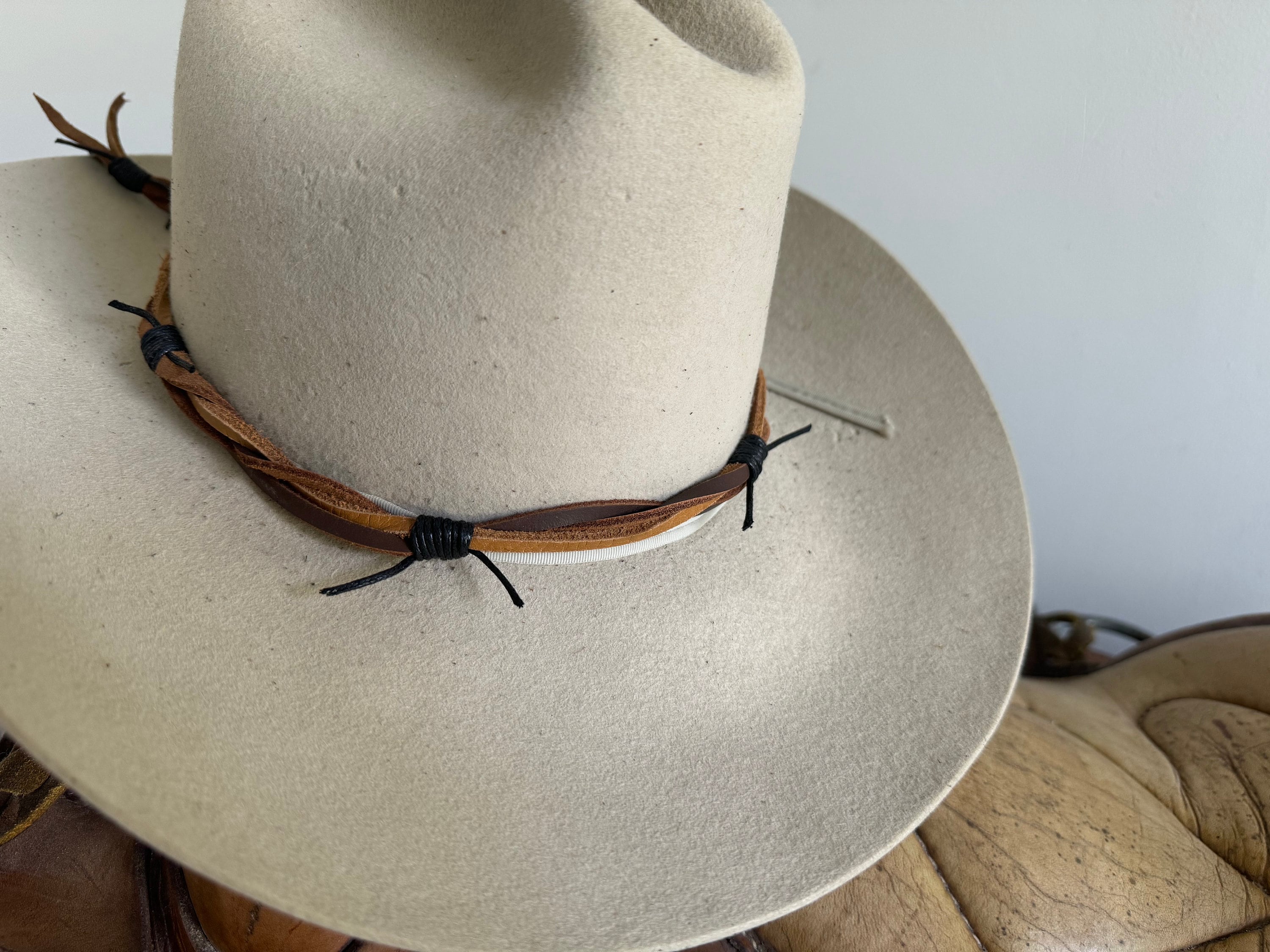 Barbed Wire Hat Band, Leather Hat Band, Cowboy, Cowgirl, Western ...