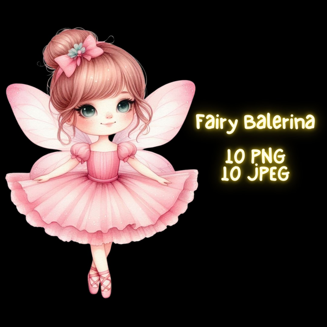 Cute Fairy Ballerina Clipart, Fairy PNG, Fairy Ballerina, Ballerina ...