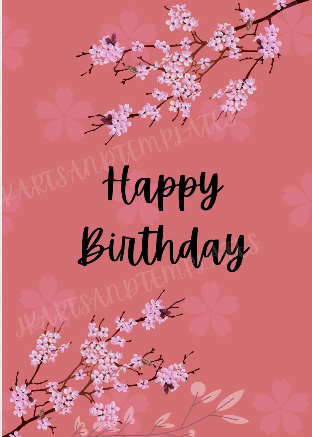 Birthday Card, Happy Birthday Card, for Women Birthday Card, Floral ...
