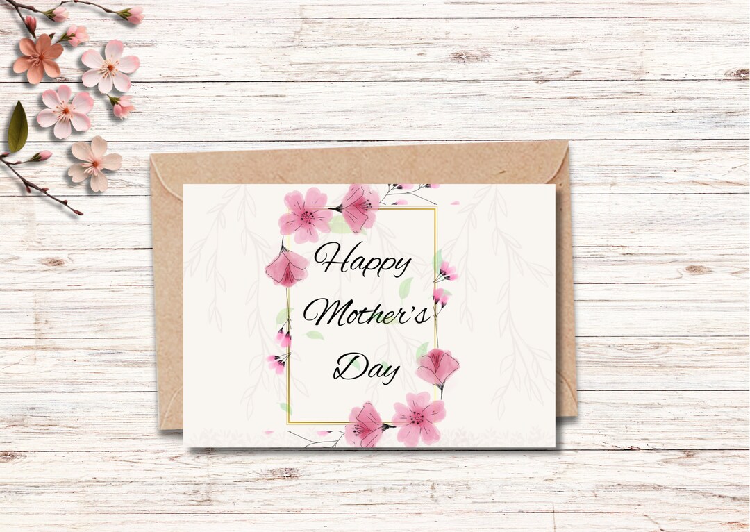 Mothers Day Card, Mothers Day Card Template, Mothers Day Gift, Digital ...