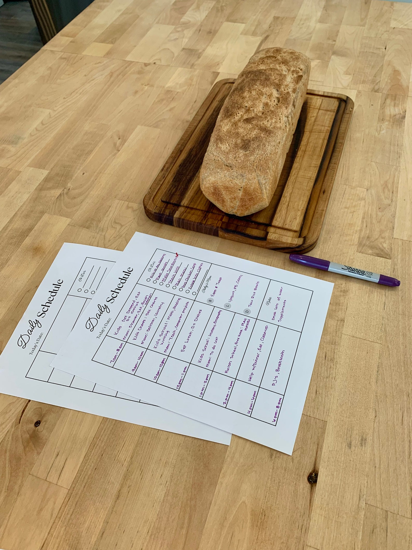 Daily Schedule, Simple Schedule, Planner, Block Schedule, Productivity ...