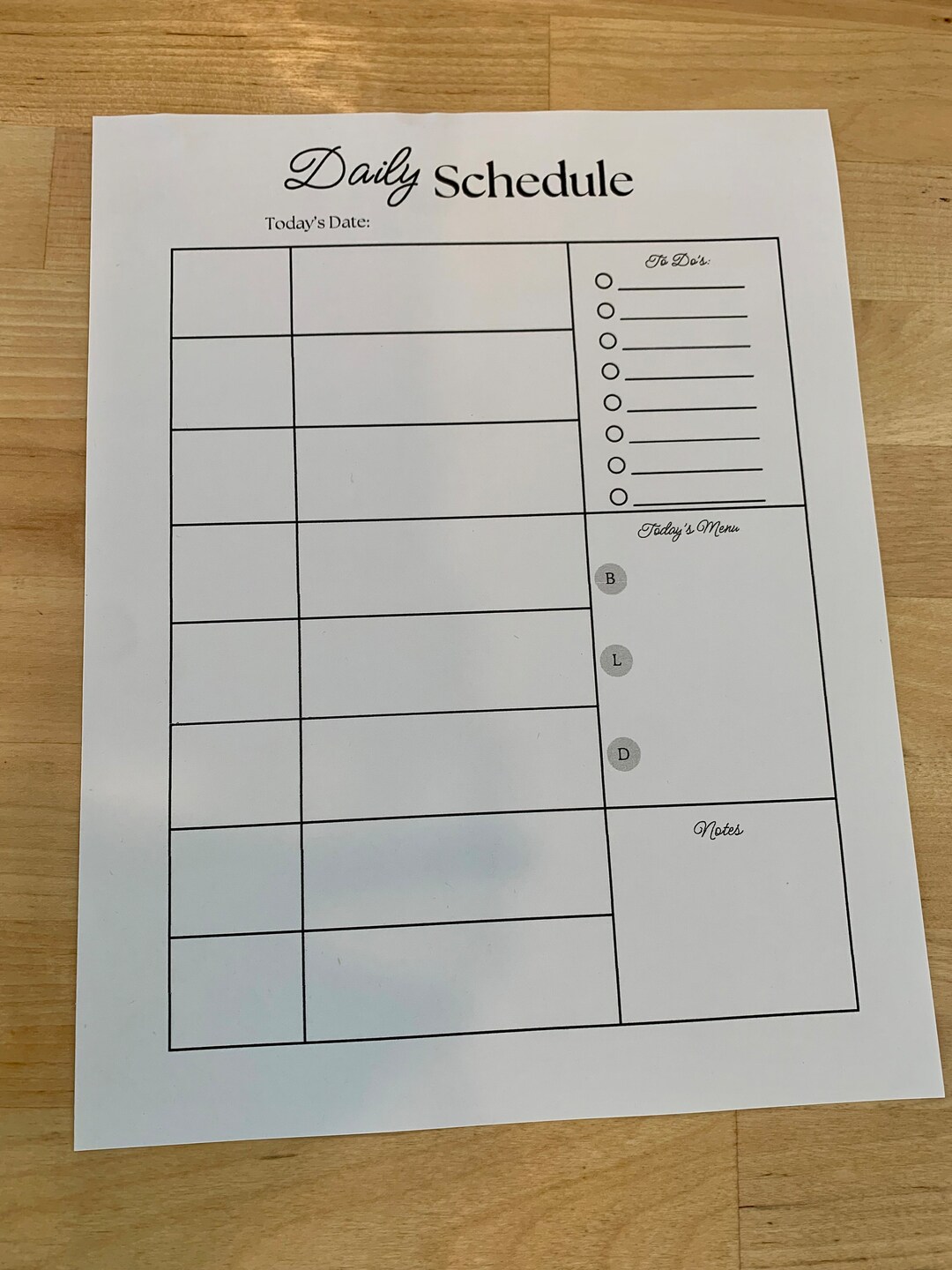 Daily Schedule, Simple Schedule, Planner, Block Schedule, Productivity ...