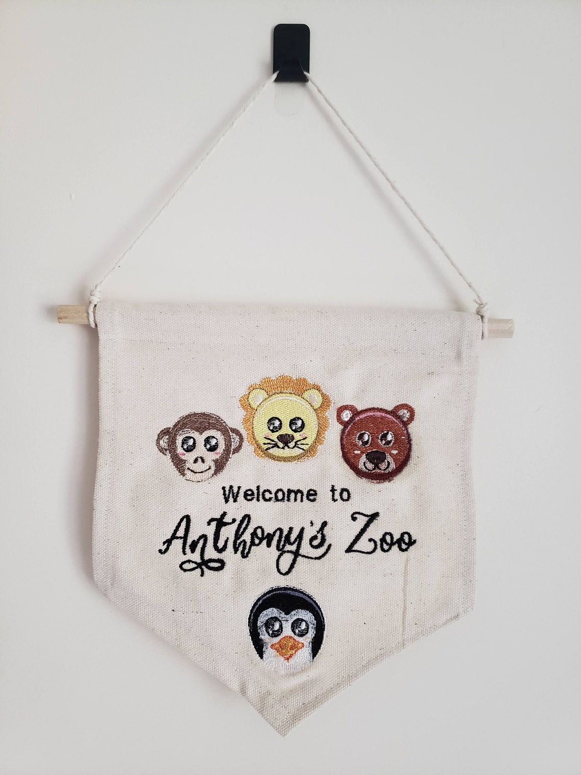 Custom Name Banner - Zoo/animal Theme - Children's Name Banner - Room ...