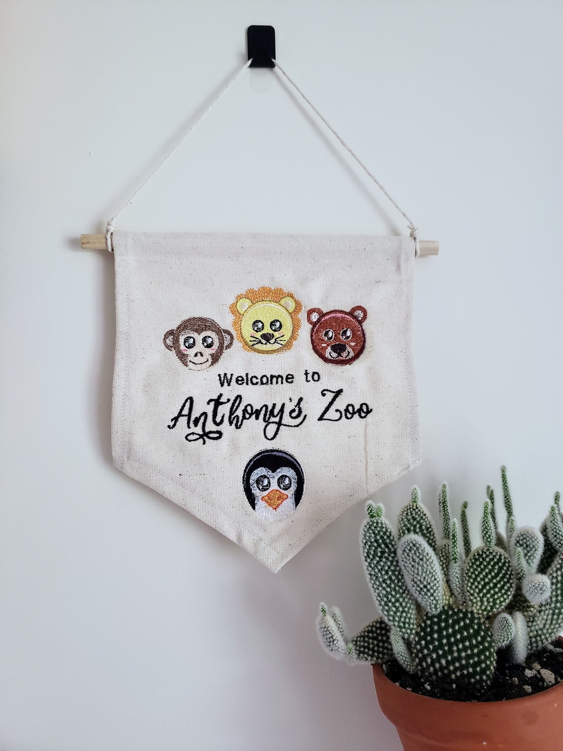 Custom Name Banner - Zoo/animal Theme - Children's Name Banner - Room ...