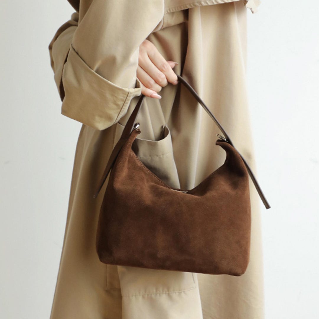 Suede Minimal Handbag,small Tote Bag,women Shoulder Bag - Etsy