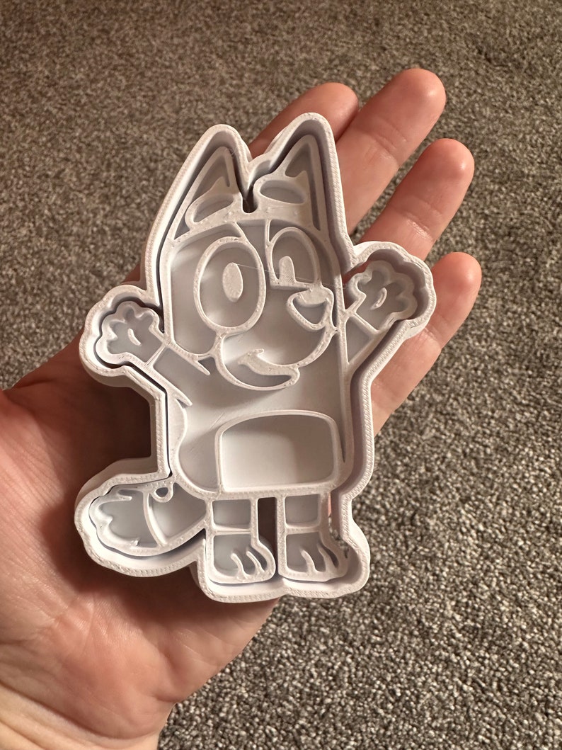 Bluey Cookie Cutter Set Bluey Fun Stamps and Playdoh Tools Bluey 3D ...