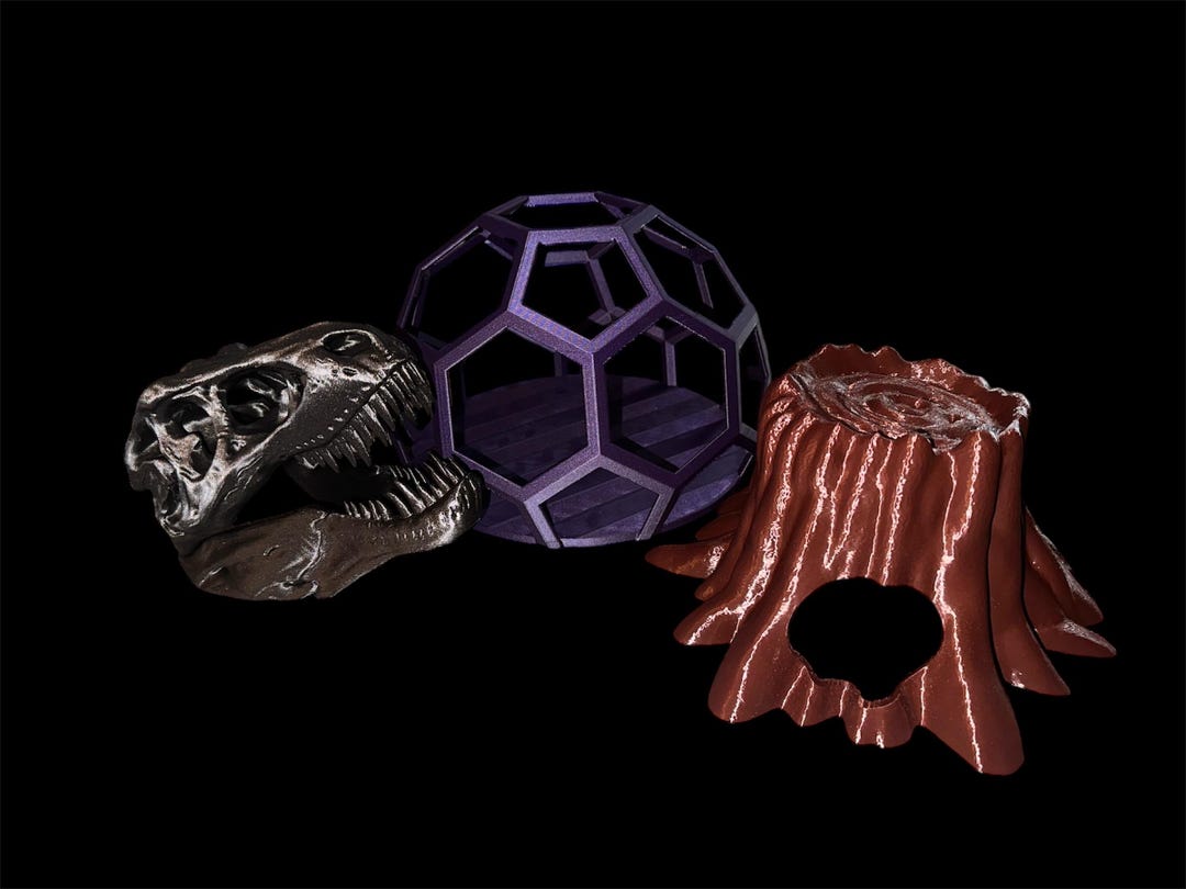 Gecko Hide, 3D Printed Jumping Spider Hide, Tree Trunk Snake Hide ...