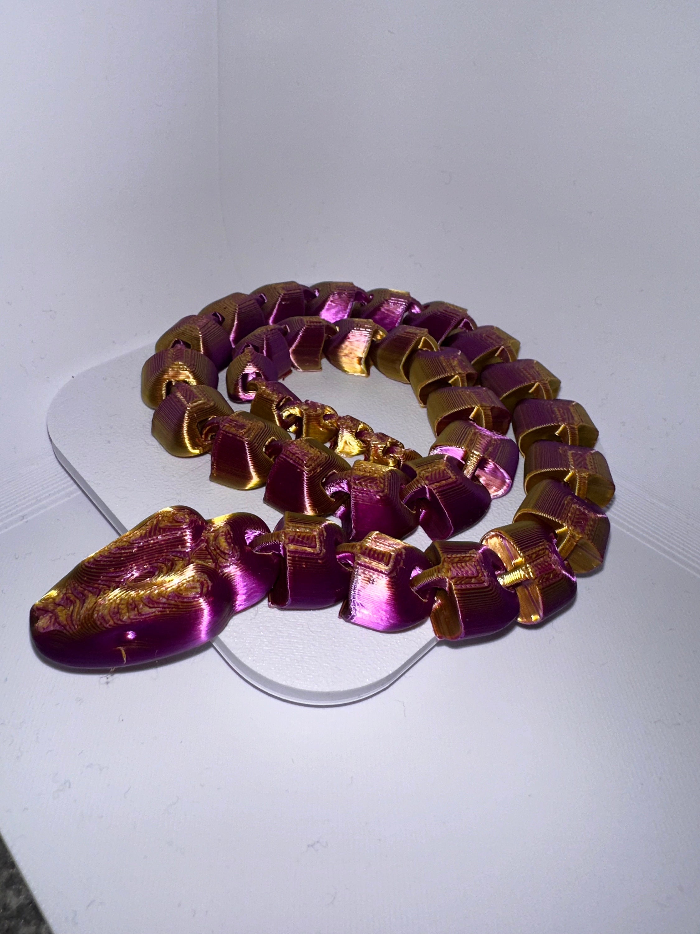 3D Printed Flexi Articulated Snake Fidget, Desk Toy. Various Colours ...