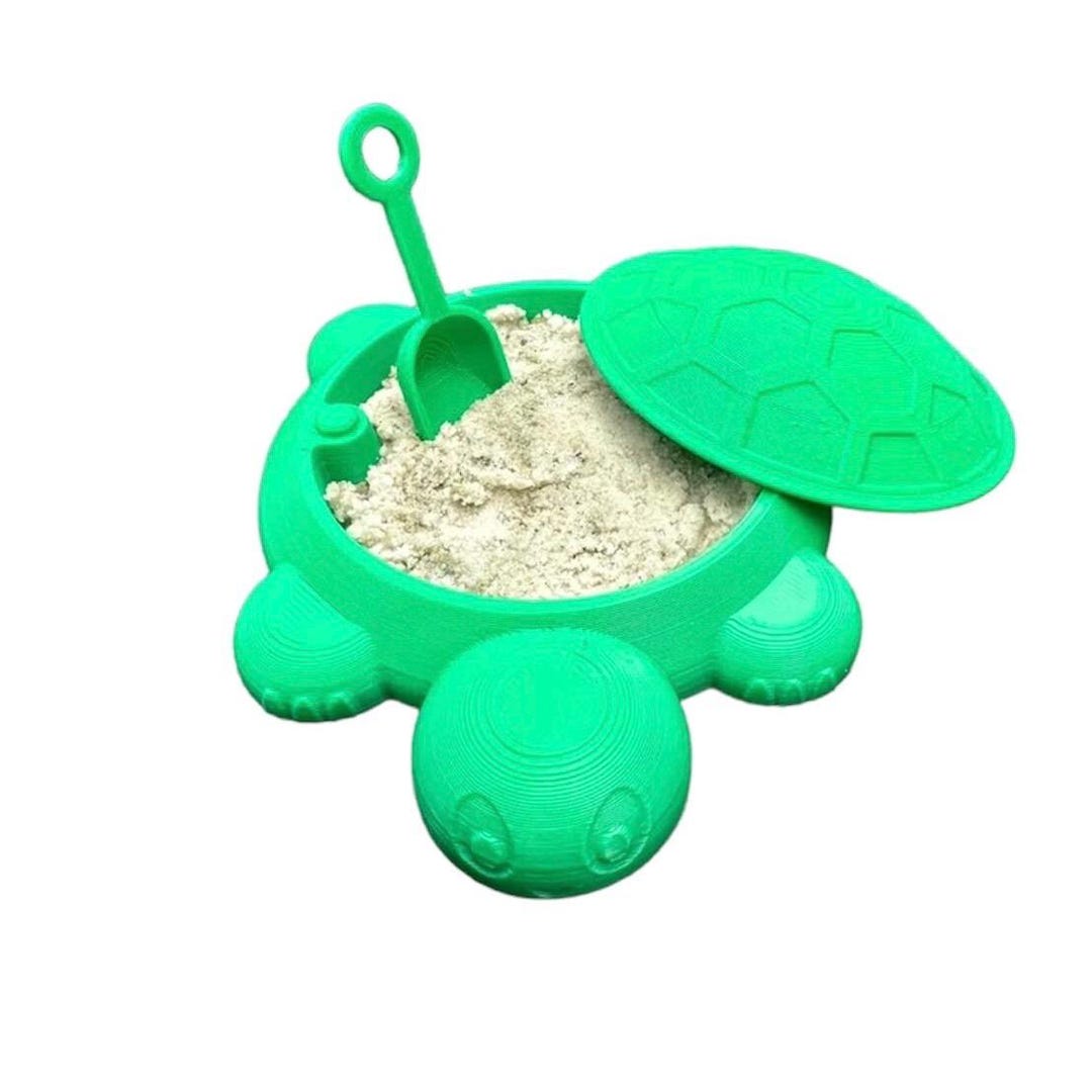 Turtle Sandbox for Dolls, Sand and Tools Pretend Play, Trinket Box ...