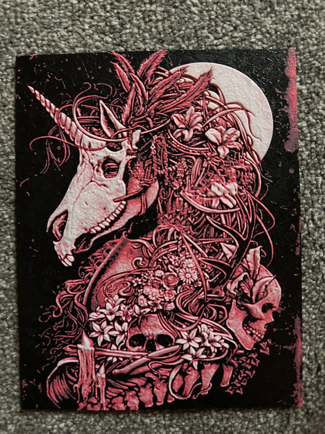 Gothic Unicorn 3D Art Picture and Stand, Steampunk Unicorn, Medival ...