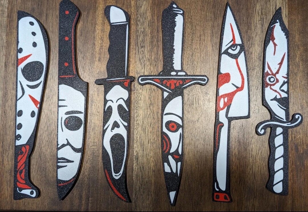 Halloween Horror Movie Slasher Fake Knives Pop Art Horror Movie Villain ...