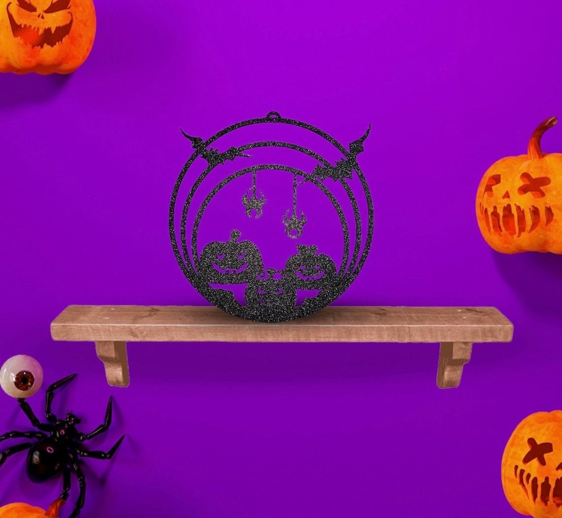 Halloween Wall Art Decor Spooky Wall Decor Pumpkin Decor Bedroom Wall ...
