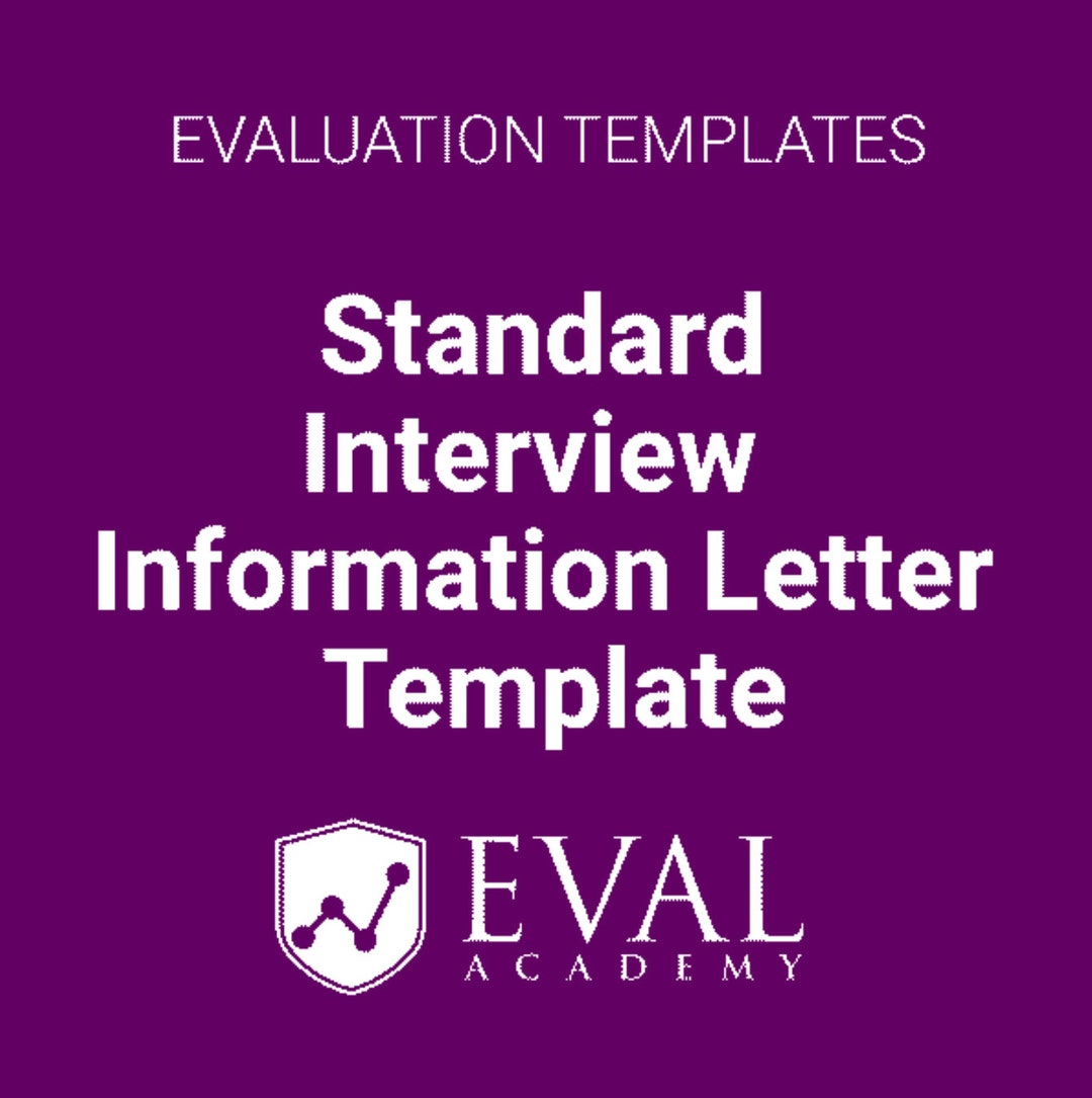Interview Information Letter Template - Etsy
