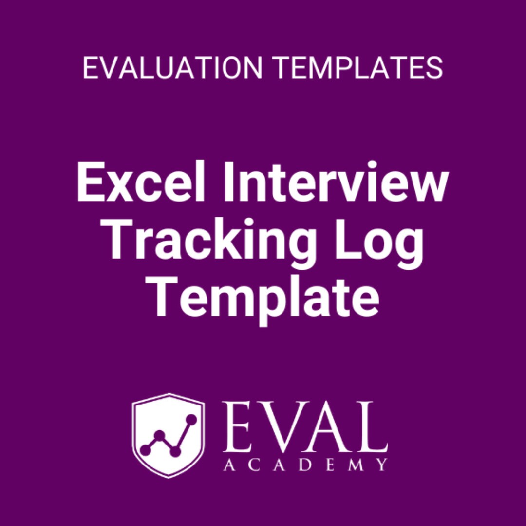 Interview Tracking Log excel Template - Etsy