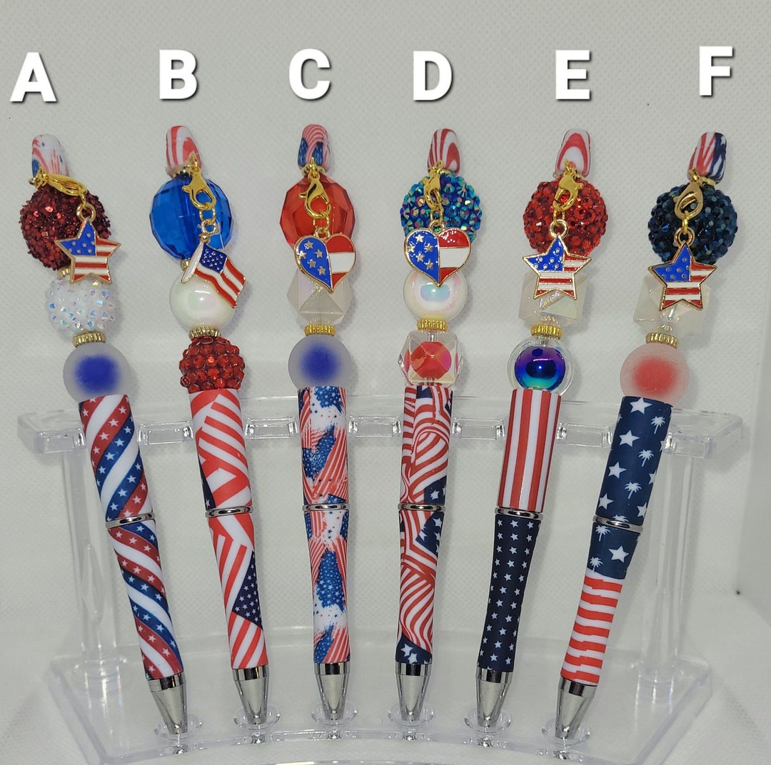 Patriotic Beaded Pens. - Etsy