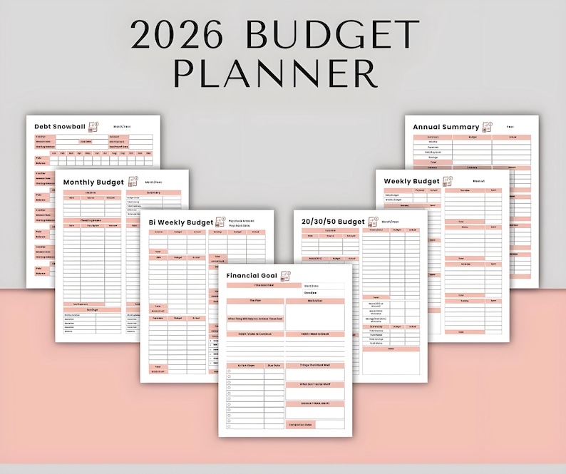 2026 Budget Planner Printable, Editable Daily Weekly Monthly (digital ...