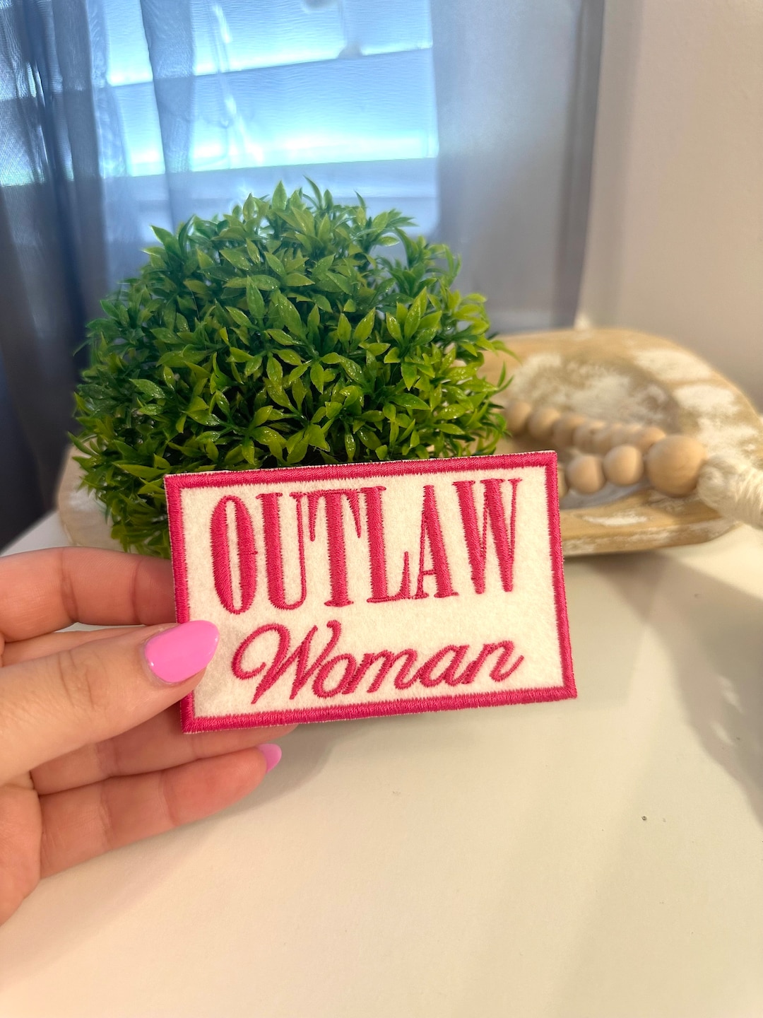 Outlaw Woman Embroidered Iron-on or Sew on Patch | Western Theme Iron ...