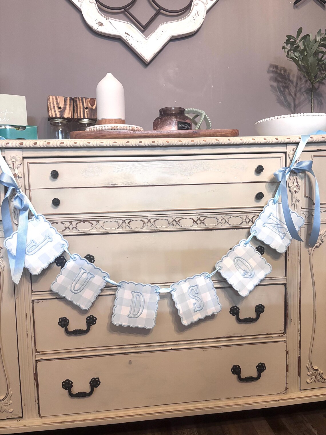 Custom Baby Name Banner | Birthday Banner | Trendy Birthday Decor ...