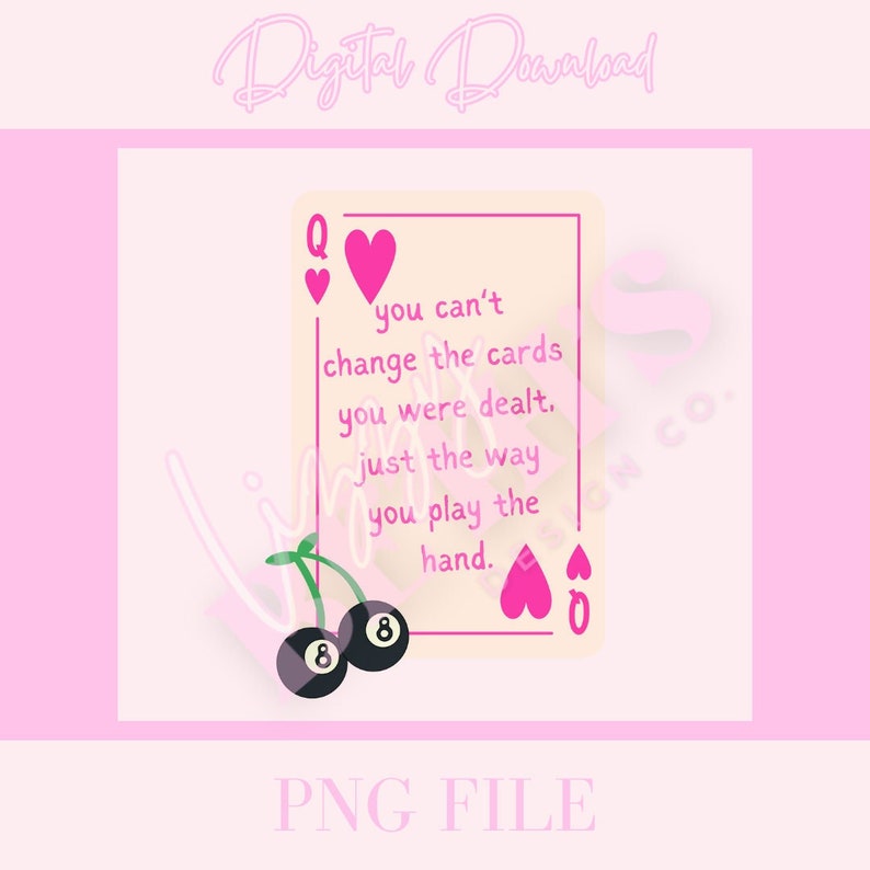 Queen Card 8ball PNG | Queen Preppy Card PNG | PNG Shirt Design ...