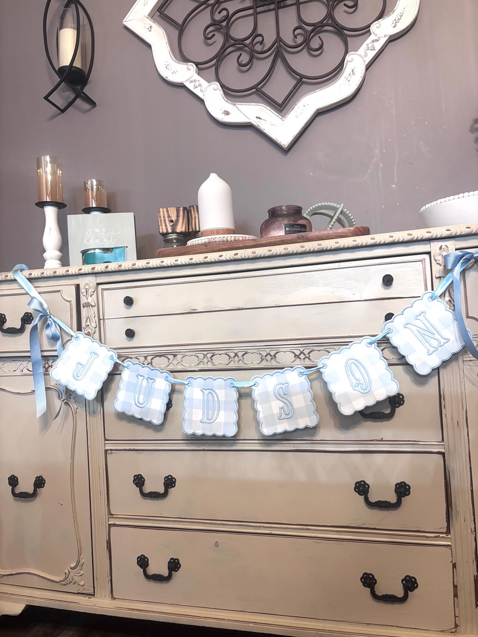 Custom Baby Name Banner | Birthday Banner | Trendy Birthday Decor ...