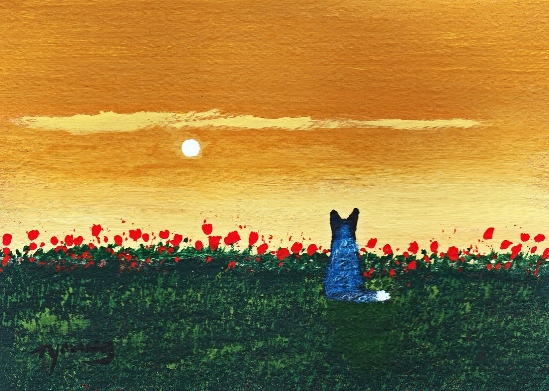 Australian Cattle Dog RISING MOON Print by Todd Young - Etsy