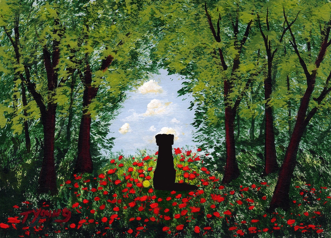 Black Lab Dog Folk Art Print by Todd Young the Clearing - Etsy