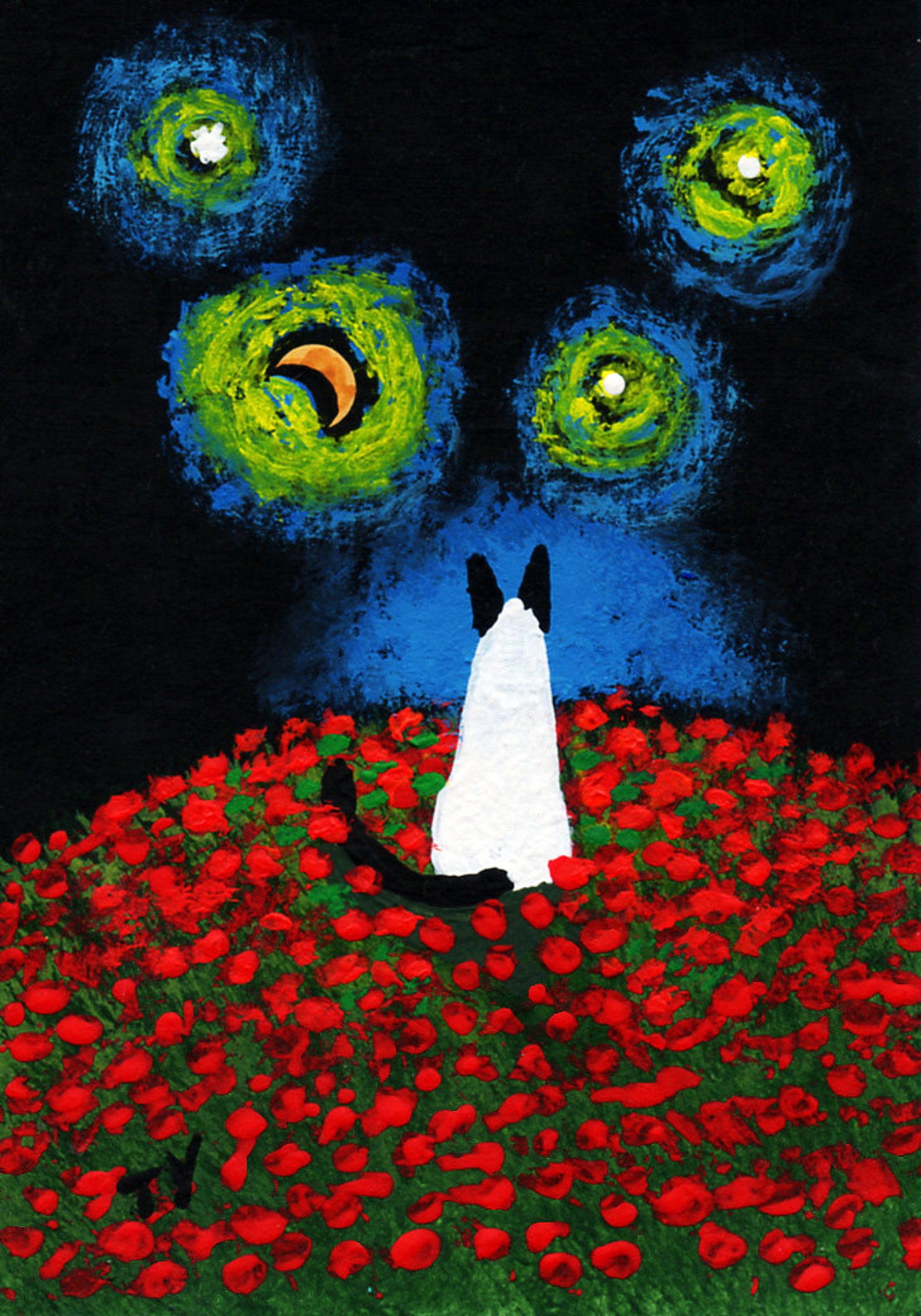 Siamese Cat ACEO MINI Art PRINT of Todd Young Painting - Etsy