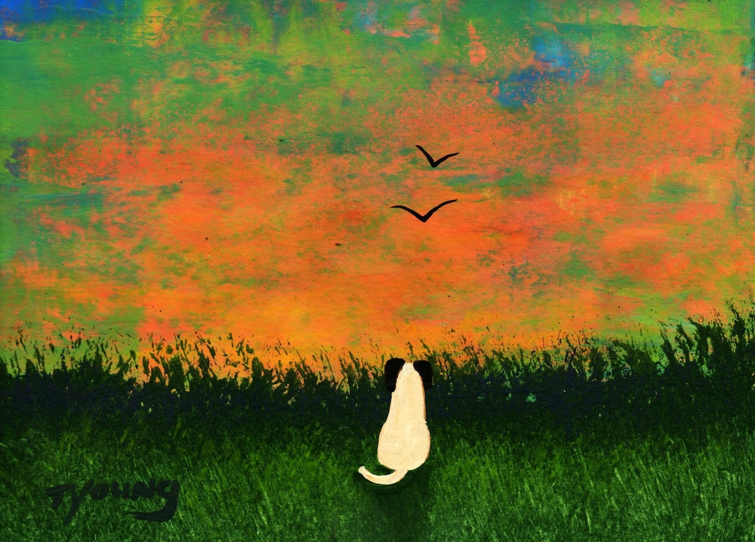 Fawn Pug Dog Modern Folk Art PRINT of Todd Young Painting New Dawn - Etsy