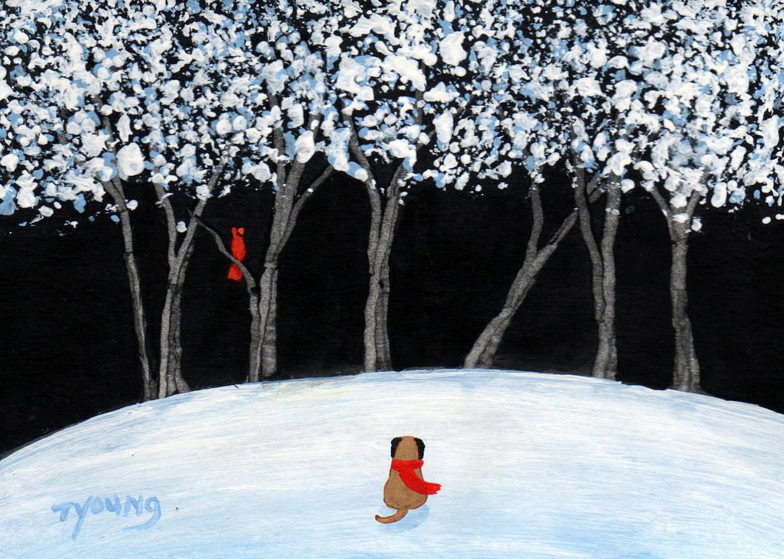 Fawn PUG Dog Modern Folk Art PRINT of Todd Young Painting - Etsy