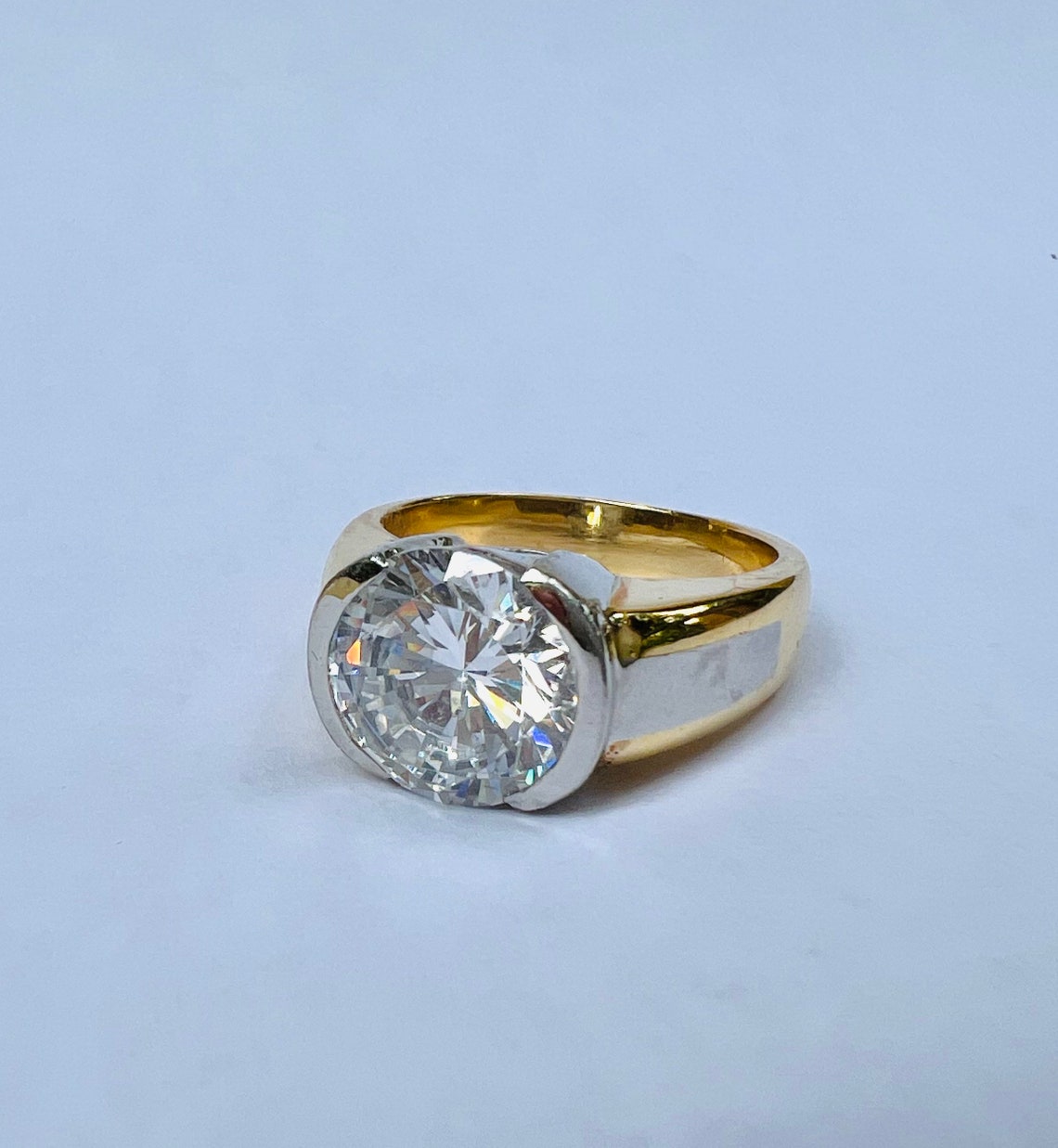 Mens Ring in 18k Solid Gold With Ruby, Mens Signet Gold Ring - Etsy