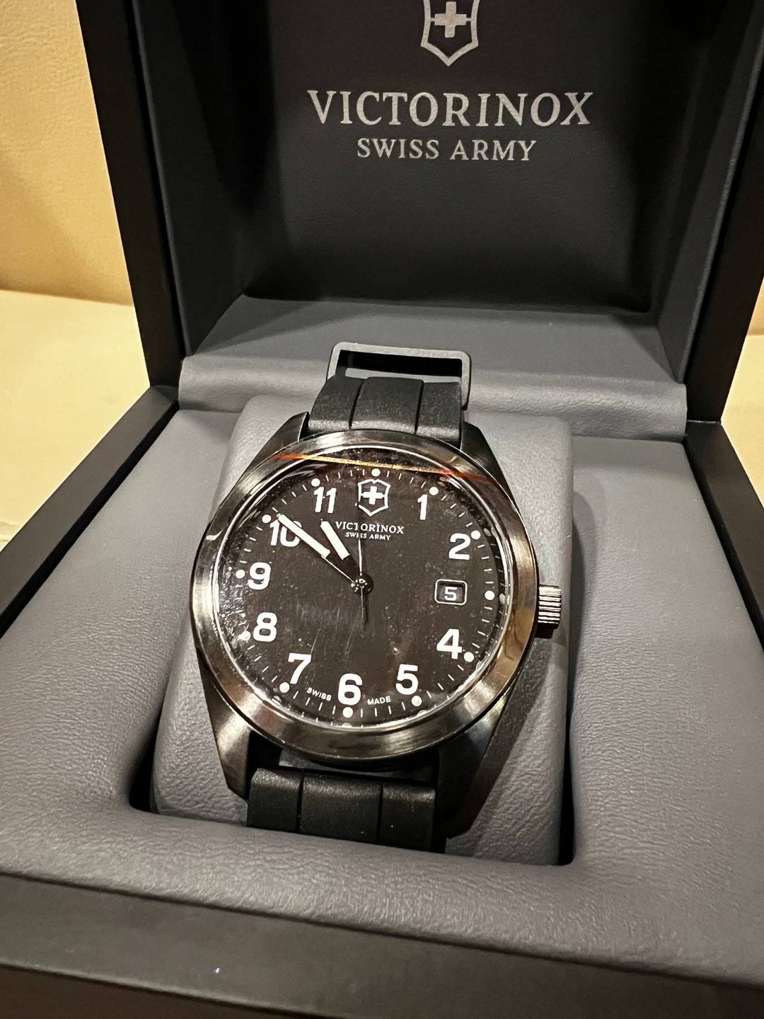 Authentic Victorinox Watch, Swiss Army Garrison Black Watch - Etsy