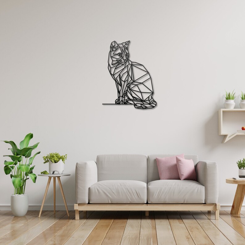 Cat Digital File, Polygonal Animal, Geometric Polygon, Polygonal T ...