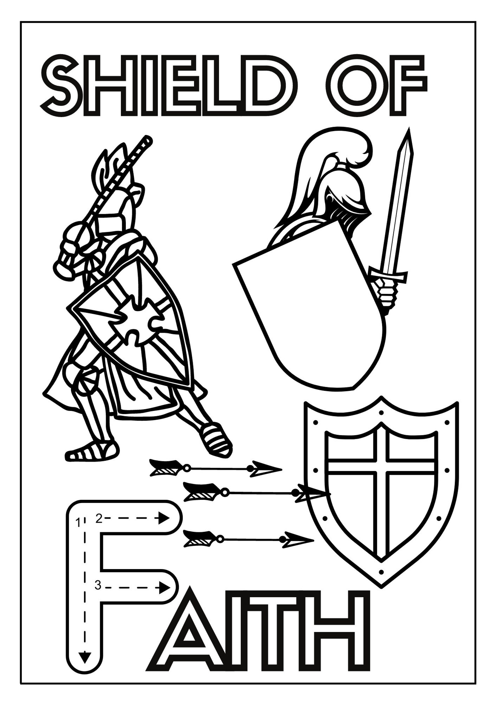Christian Coloring Pages for Toddlers and Kids - Armor of God Coloring ...