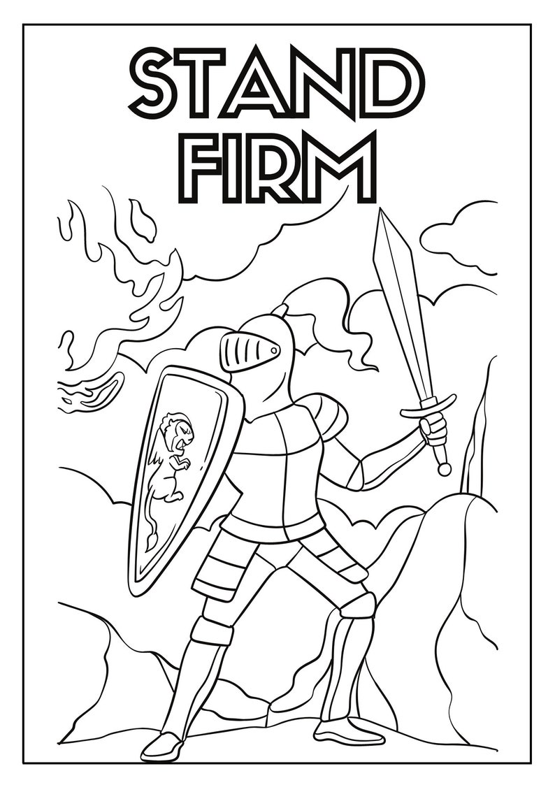 Christian Coloring Pages for Toddlers and Kids - Armor of God Coloring ...