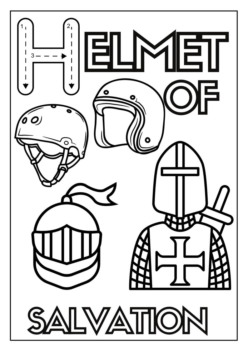 Christian Coloring Pages for Toddlers and Kids - Armor of God Coloring ...