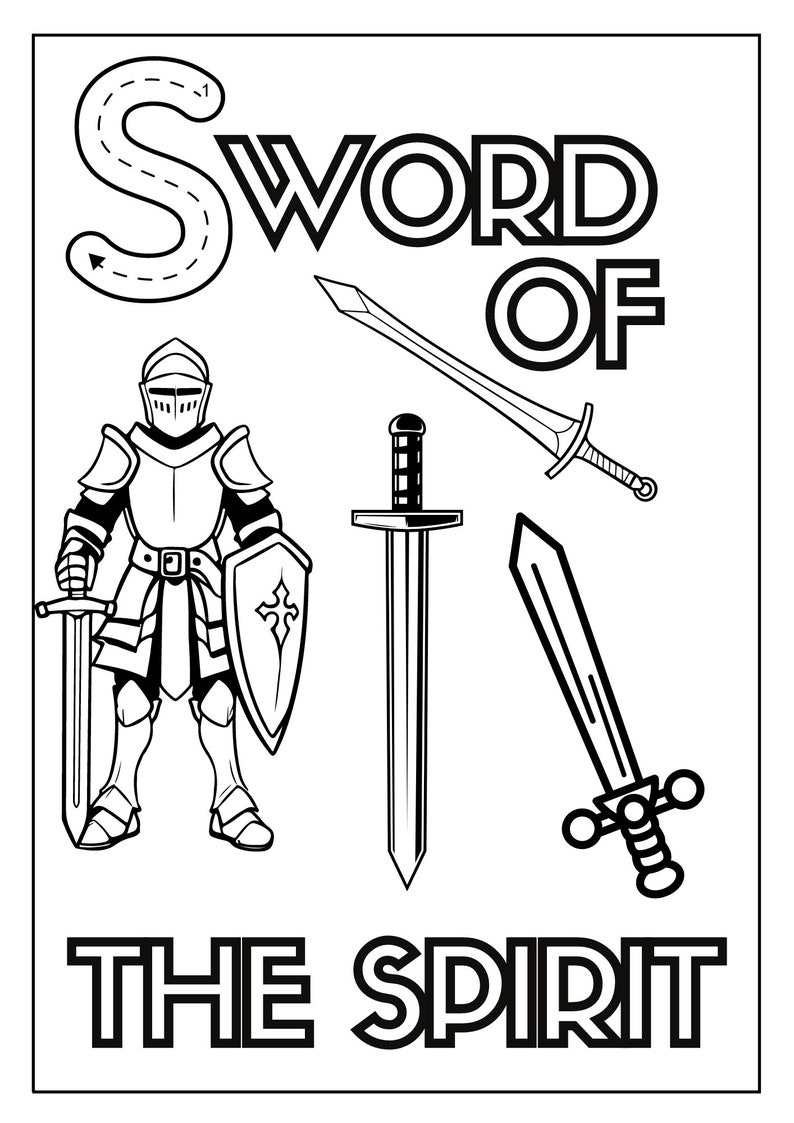 Christian Coloring Pages for Toddlers and Kids - Armor of God Coloring ...