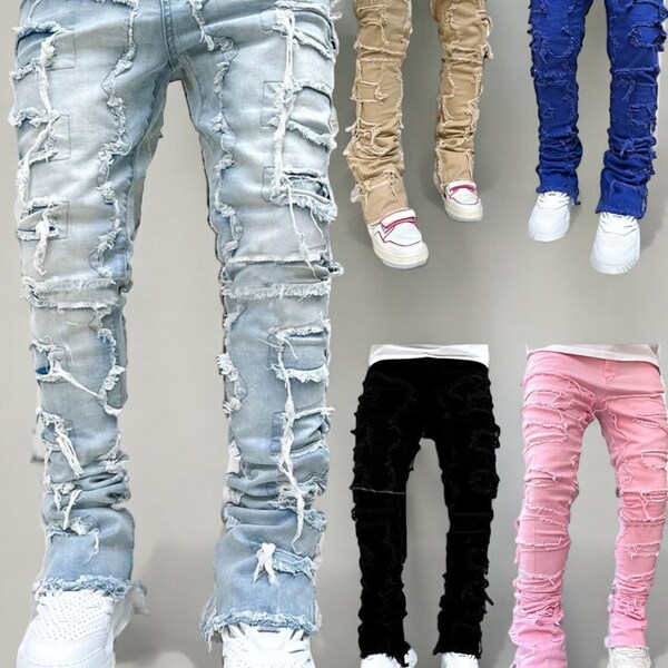 Stacked Pants Men - Etsy