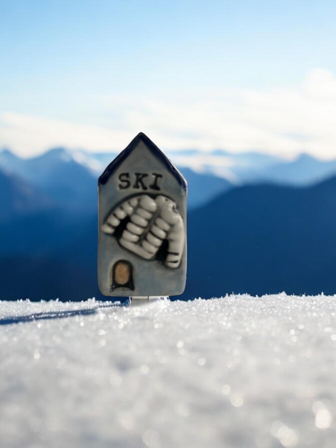 Tiny House Ski Chalet - Charming Winter Getaway Decor for Home or Gift ...