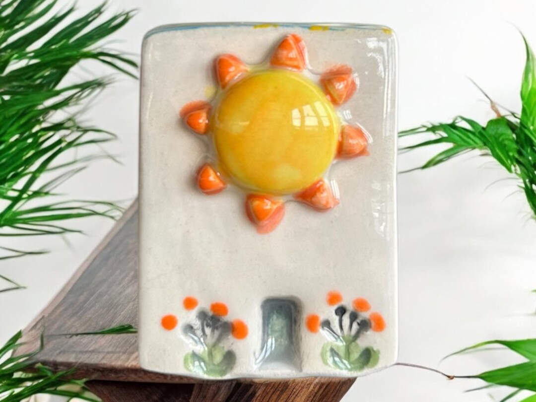 Tiny "pocket Full of Sunshine" Ceramic House, Joyful Decor Piece for ...