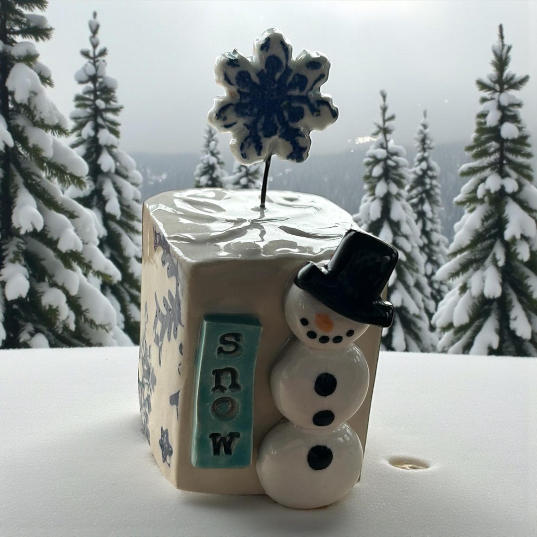 Tiny Frosty the Snowman House, Winter Decor, Winter Gift - Etsy