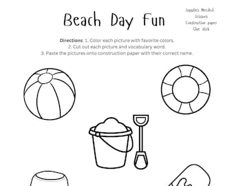 Summer Printable Activity Worksheet K/1st Grade - Etsy