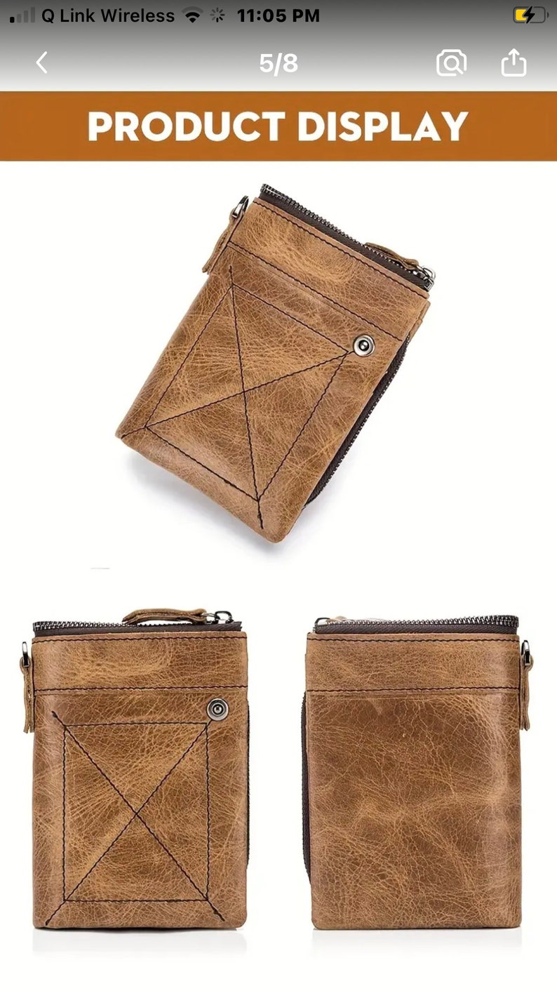 Mens Genuine Leather Soft Brown Wallet, Rustic, Very Unique Cowboy ...