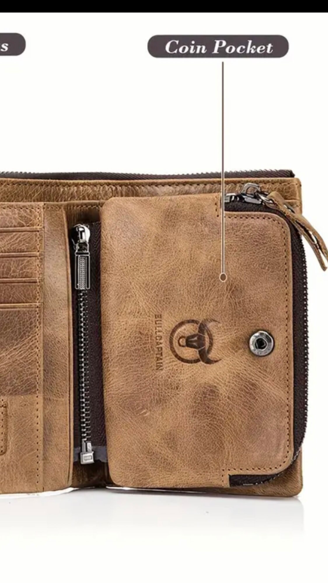 Mens Genuine Leather Soft Brown Wallet, Rustic, Very Unique Cowboy ...