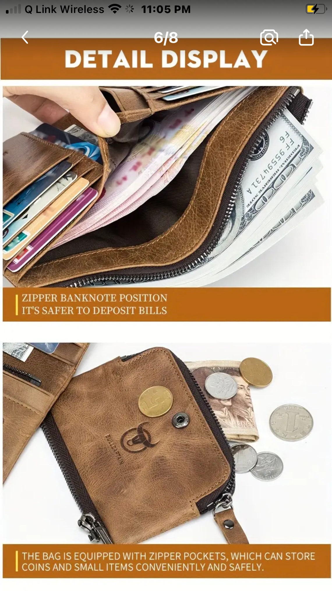 Mens Genuine Leather Soft Brown Wallet, Rustic, Very Unique Cowboy ...