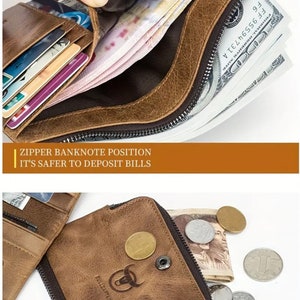 Mens Genuine Leather Soft Brown Wallet, Rustic, Very Unique Cowboy ...