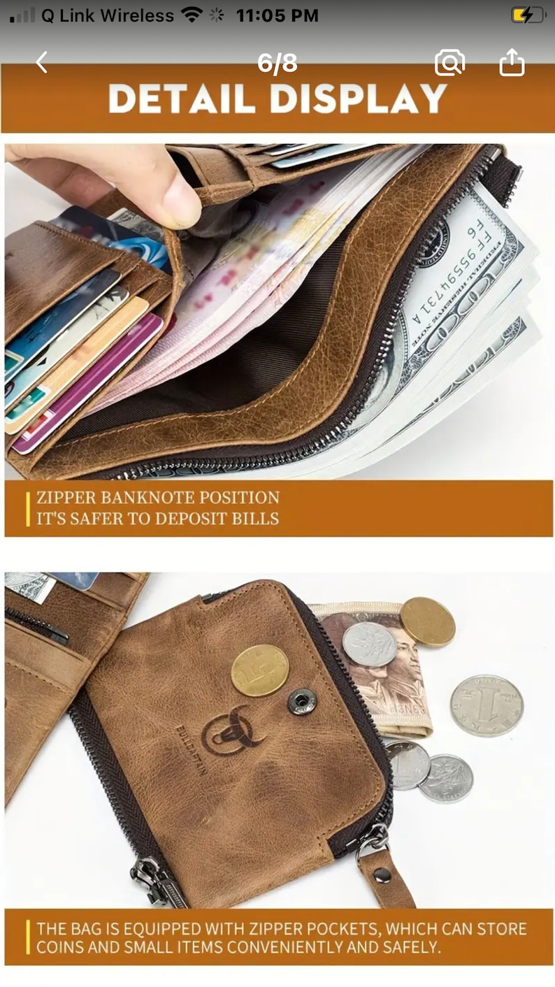 Mens Genuine Leather Soft Brown Wallet, Rustic, Very Unique Cowboy ...