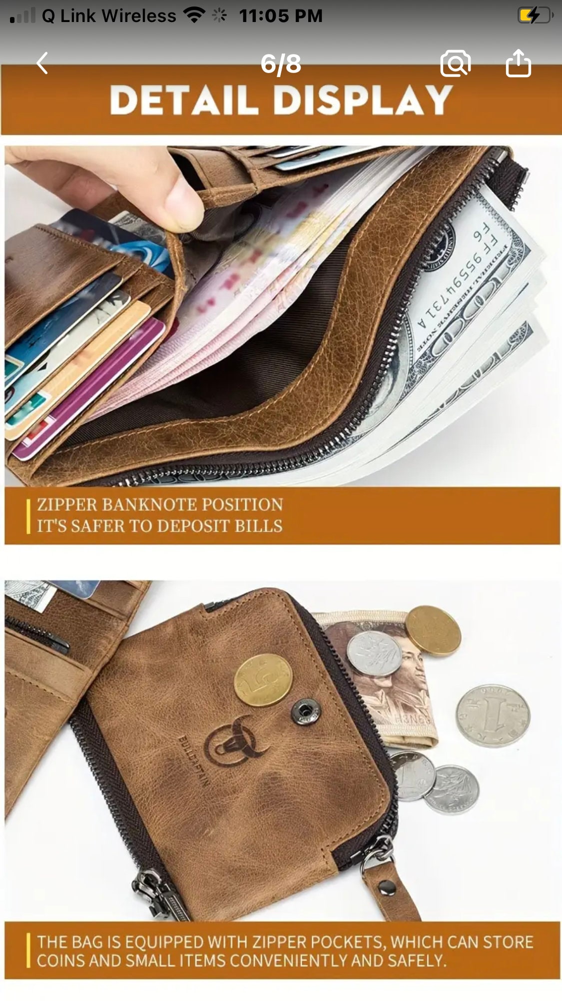 Mens Genuine Leather Soft Brown Wallet, Rustic, Very Unique Cowboy ...
