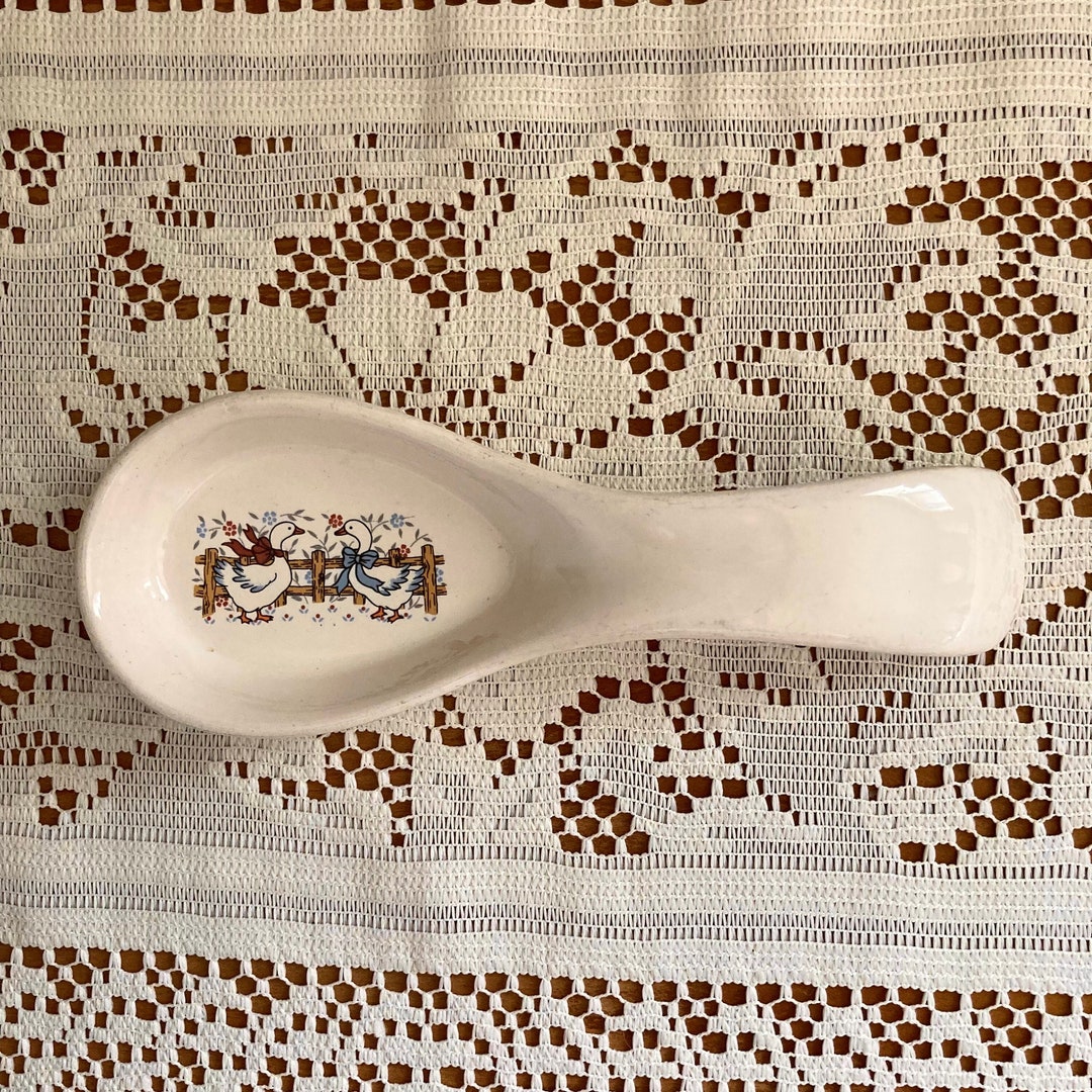 Geese in Love Spoon Rest Cottagecore Kitchen Decor - Etsy