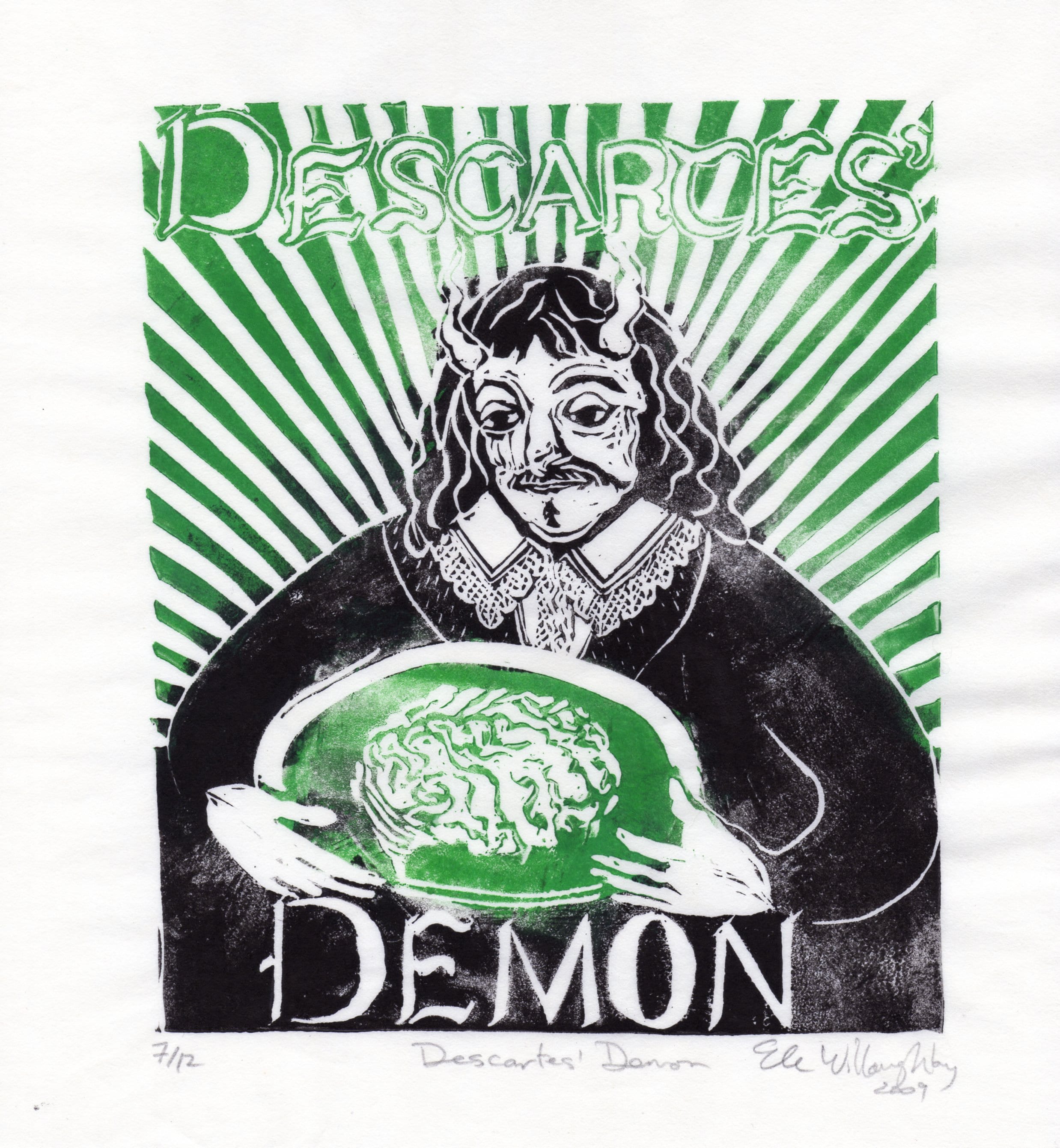 Russell's Teapot Lino Block Print: Philosophy Art, Celestial Teapot - Etsy