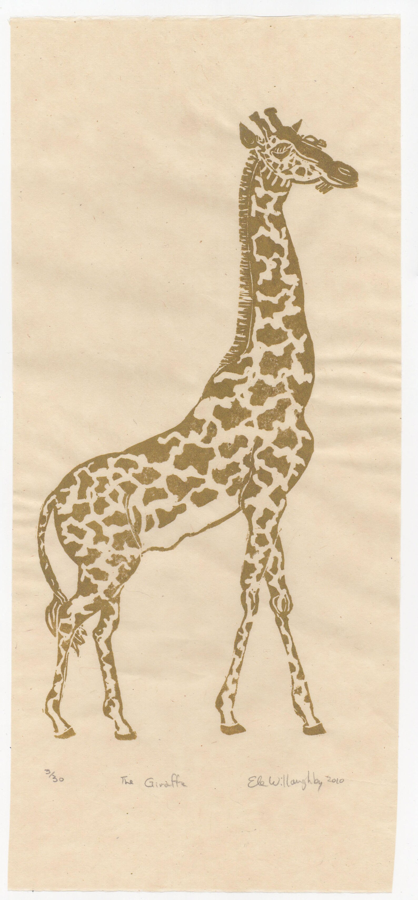 Giraffe G Monogram Print, Alphabet Typographic Lino Block Print - Etsy
